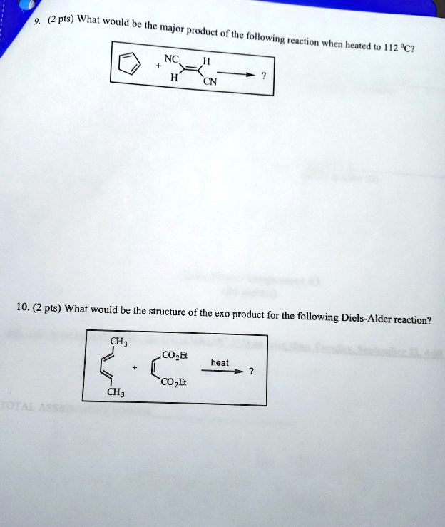 SOLVED: (2 pts) What would be the major product of the following ...