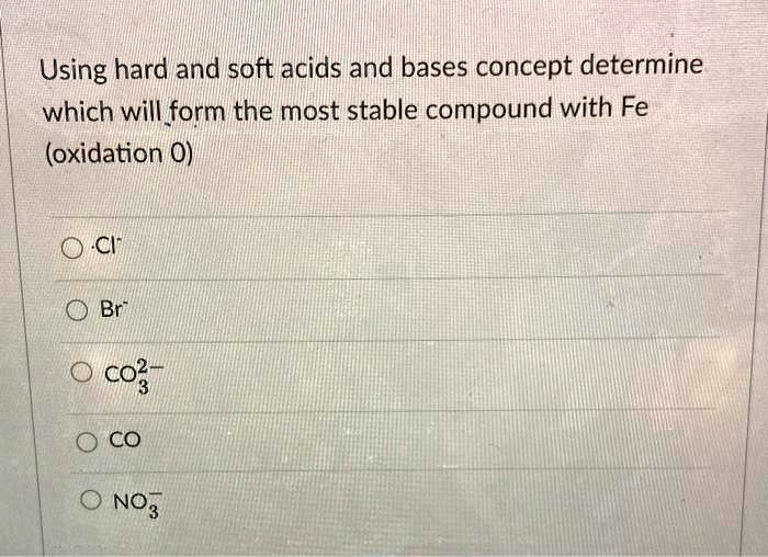 using hard and soft acids and bases concept determine which will form ...