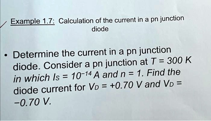 SOLVED: I want solution Example LZ: Calculation of the current in a pn ... SOLVED: I want solution Example LZ: Calculation of the current in a pn ...