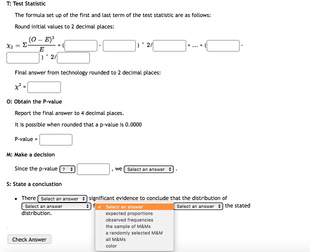 T test statistic the formula ser up the firs and last term...