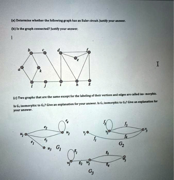 SOLVED:(a) Determine whether the following graph has an Euler circuit ...