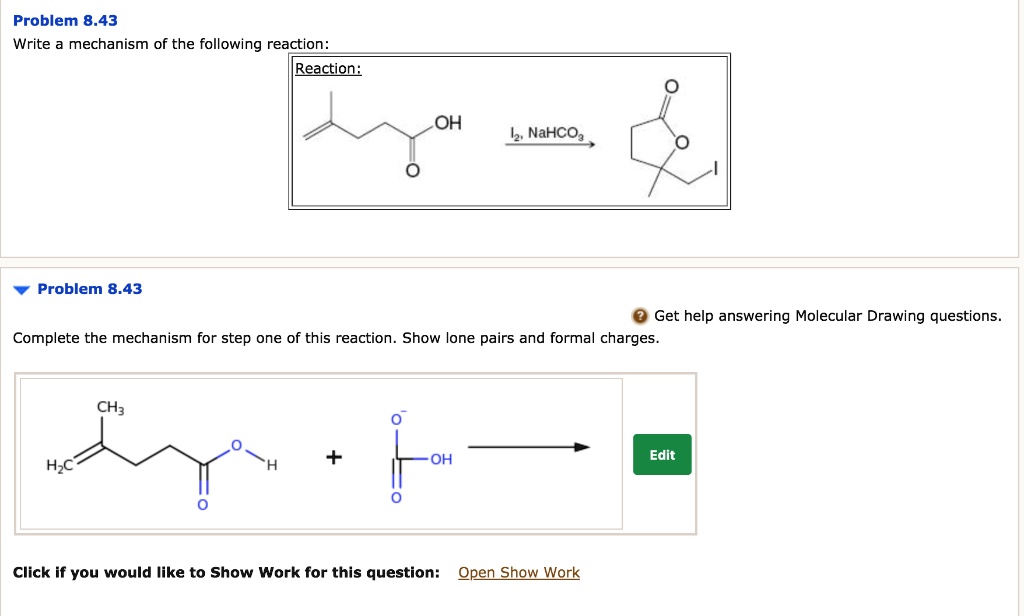 problem 843 write mechanism of the following reaction reaction oh ...