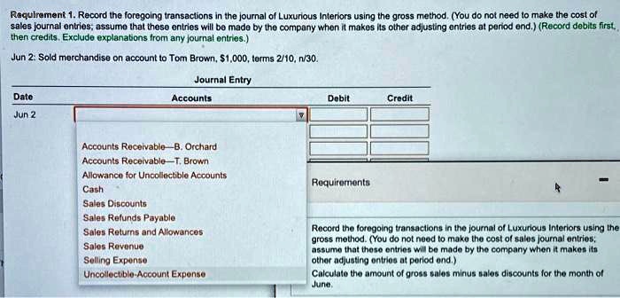 Requirement 1. Record the foregoing transactions in the journal of ...