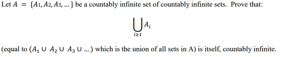 let a a1aza3 be a countably infinite set of countably infinite sets ...