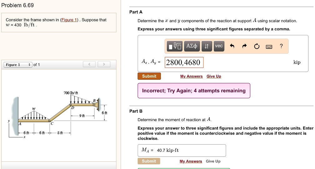 bx and by problem 669 part a consider the frame shown in figure 1 ...