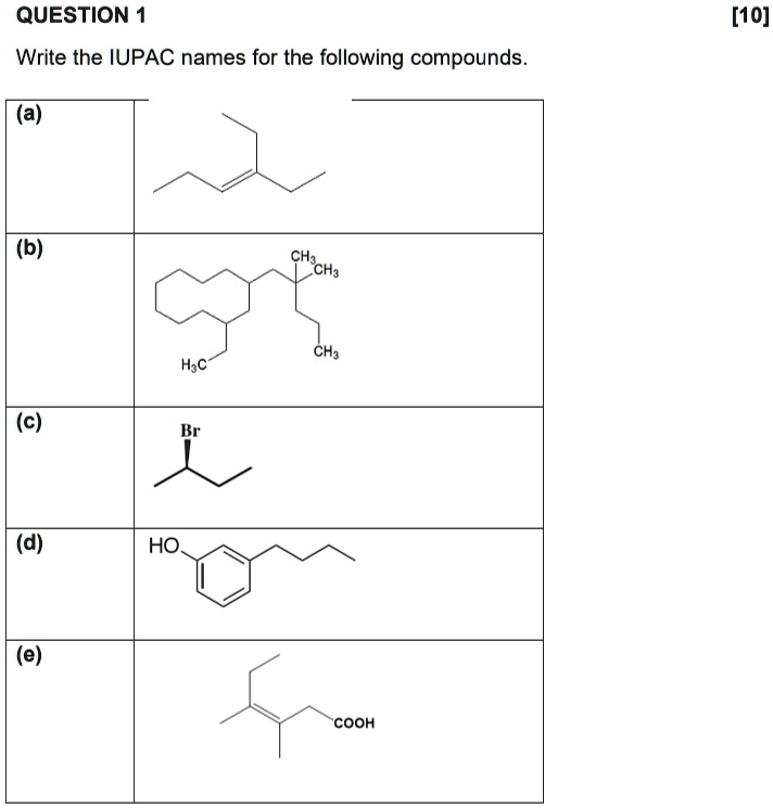 question 1 write the iupac names for the following compounds a b ch3 ... question 1 write the iupac names for the following compounds a b ch3 ...