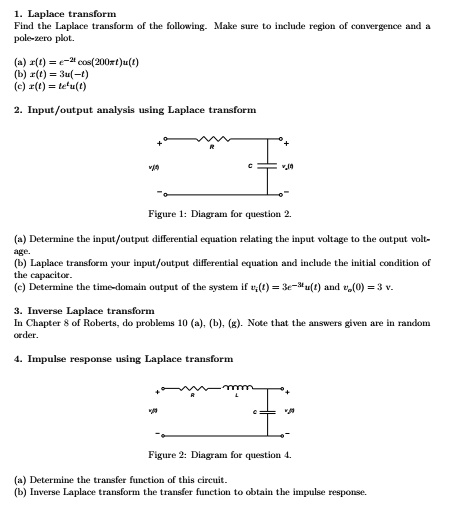 1. Laplace transform Find the Laplace transform of the following. Make ...