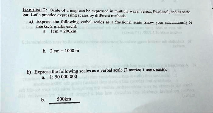 SOLVED: Texts: Exercise 2: Scale of a map can be expressed in multiple ...