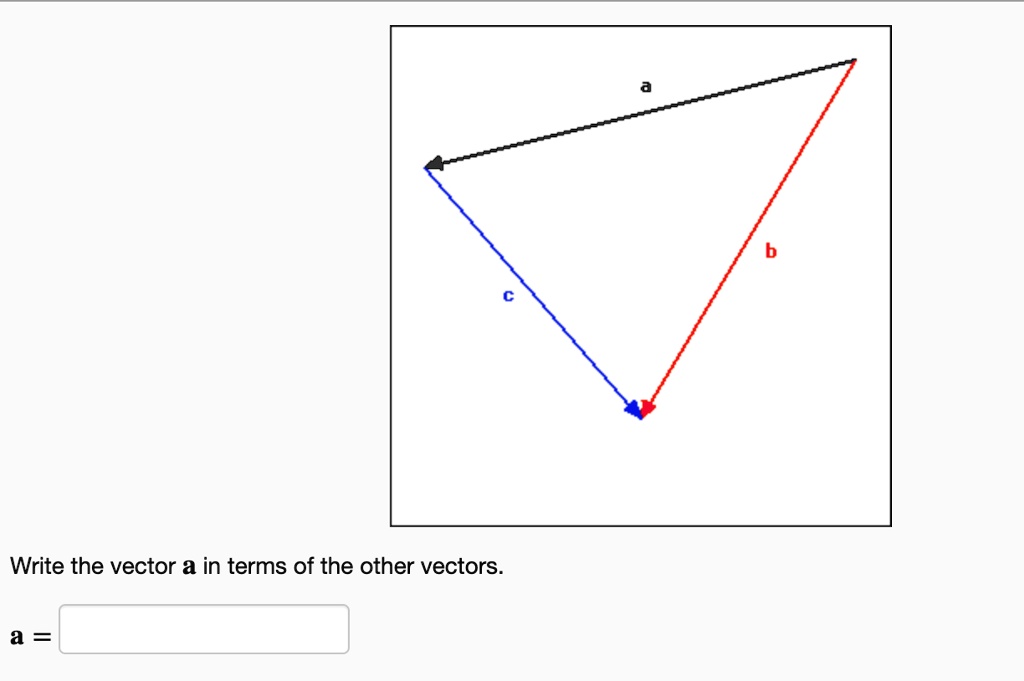 write the vector a in terms of the other vectors 64378