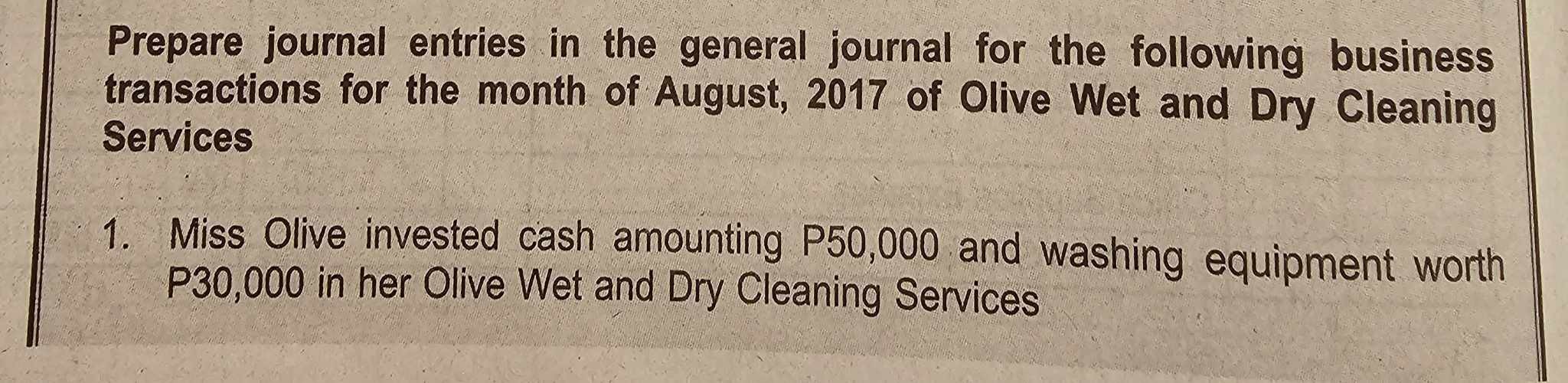 SOLVED: Prepare journal entries in the general journal for the ...