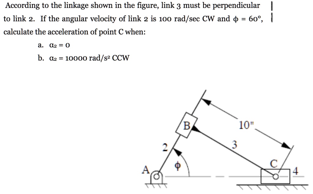 According to the linkage shown in the figure, link 3 must be ...