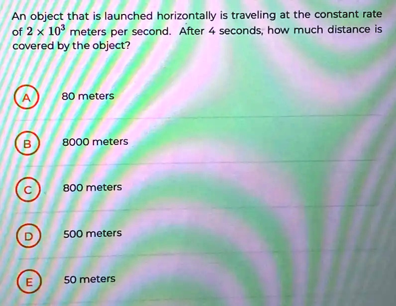 SOLVED: An object that is launched horizontally is traveling at the ...