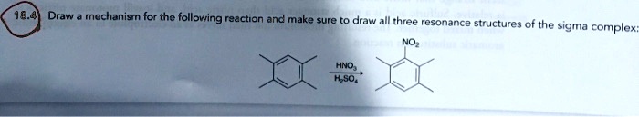 SOLVED: Draw a mechanism for the following reaction and make sure to draw all three resonance ...