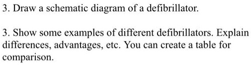3 draw a schematic diagram of a defibrillator 3 show some examples of ...