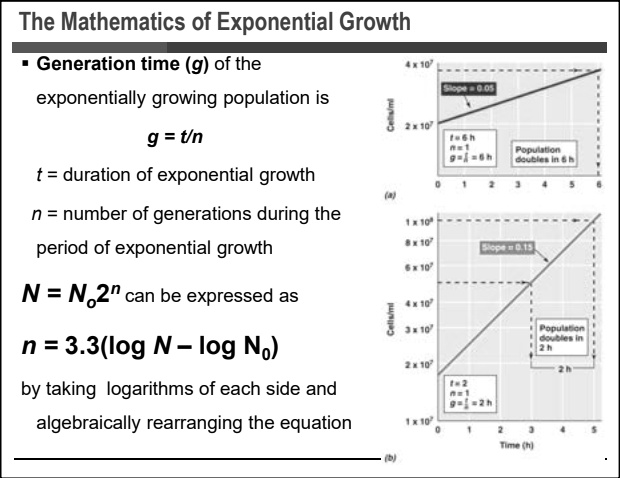 the mathematics of exponential growth generation time g of the ...