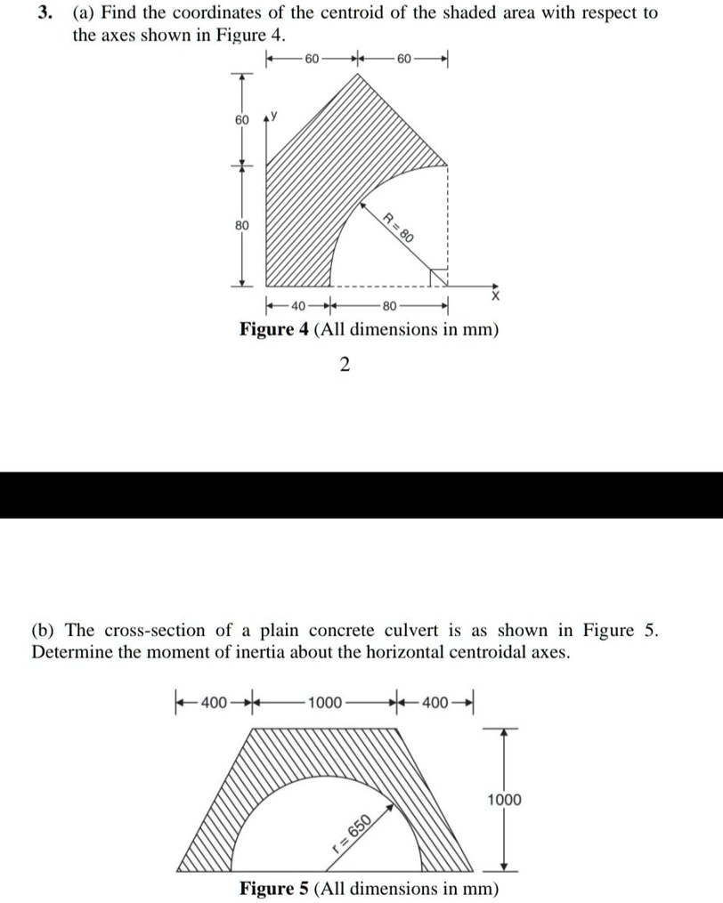 SOLVED: 3. a Find the coordinates of the centroid of the shaded area ...