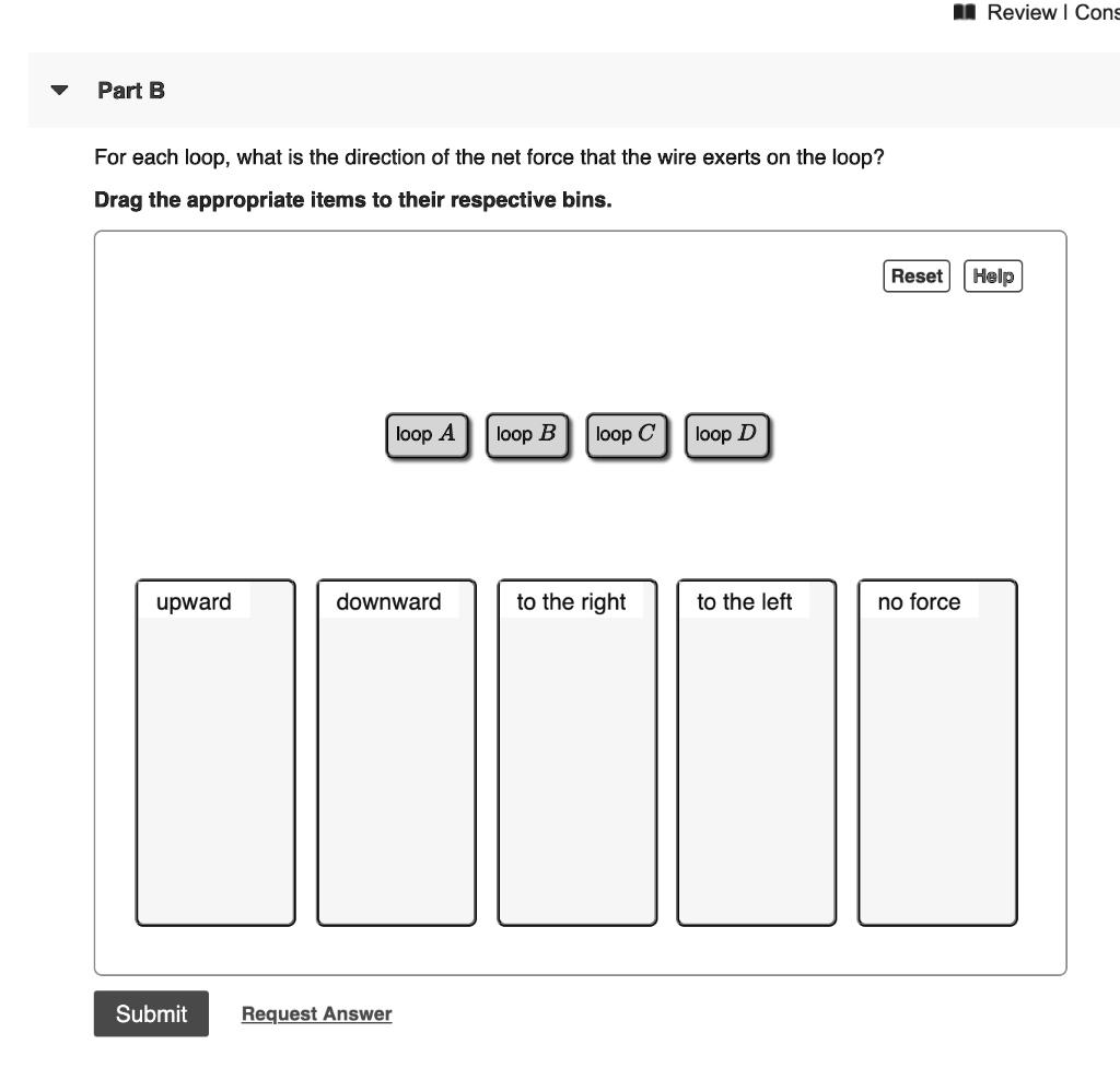 SOLVED: Review Cons Part B For each loop, what is the direction of the ...
