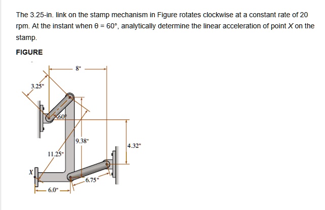 the 325 in link on the stamp mechanism in figure rotates clockwise at a ...