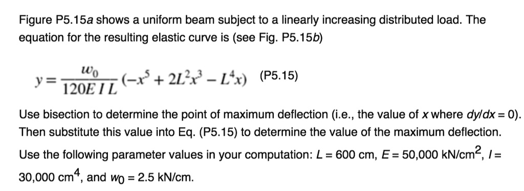 Solved Text Use Bisection In Matlab To Solve This Problem Applied Numerical Methods With