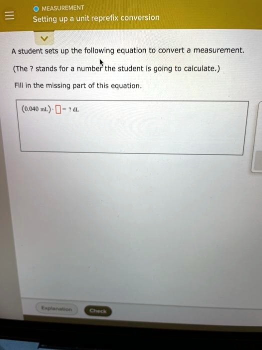 SOLVED 0 MEASUREMENT Setting Up A Unit Reprefix Conversion Student