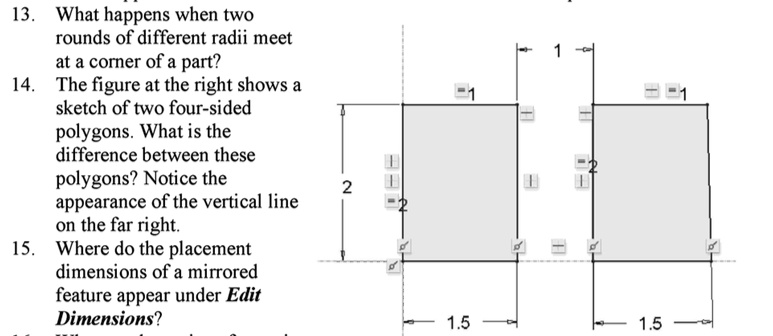 SOLVED: Please answer question 14 13. What happens when two rounds of different radii meet at a ...