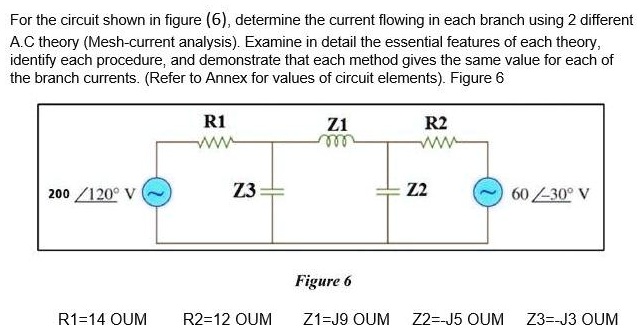 SOLVED: Texts: Using Mesh Analysis For the circuit shown in Figure 6 ...