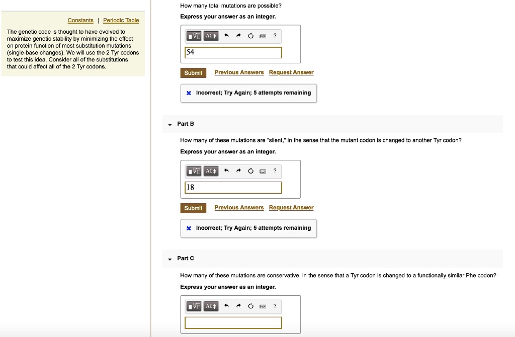 Constants Periodic Table The genetic code is thought to have evolved to ...