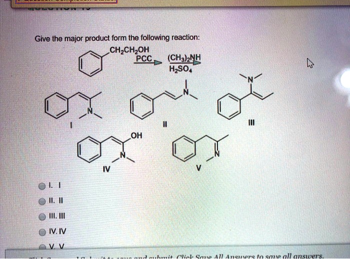 Give the major product form the following reaction: CH2CH2OH PCC (CH3 ...