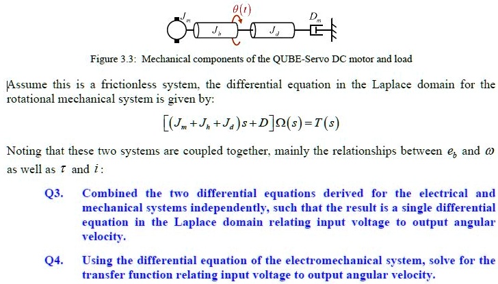SOLVED: The equation for the electrical differential equation is (R + L ...