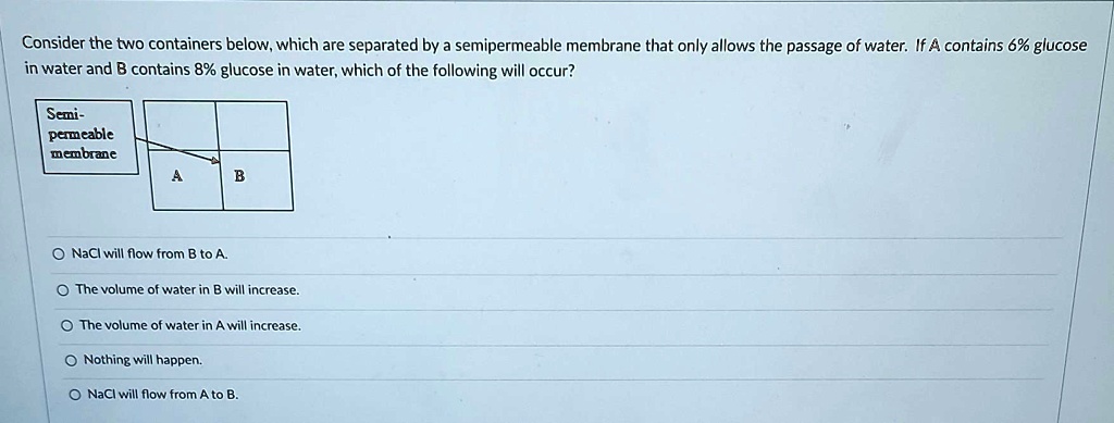 SOLVED: Consider the two containers below, which are separated by a ...
