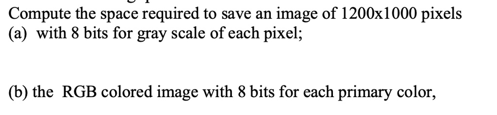 SOLVED: Digital Image Processing (Computer Science Course) Compute the ...