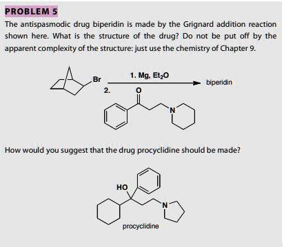 SOLVED: PROBLEM 5 The antispasmodic drug biperidin is made by the ...
