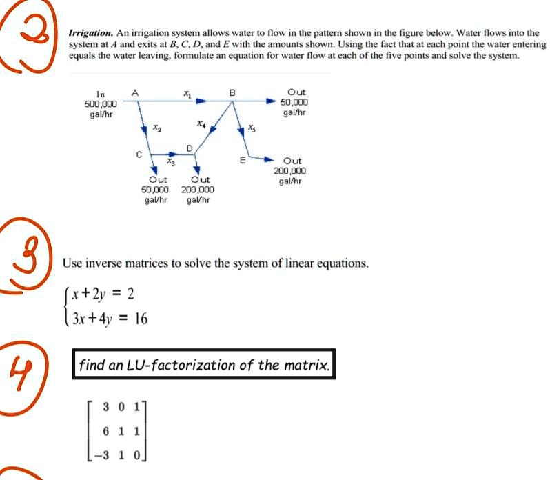 SOLVED: Irrigation: An imigation system allows Water t0 flow in the ...