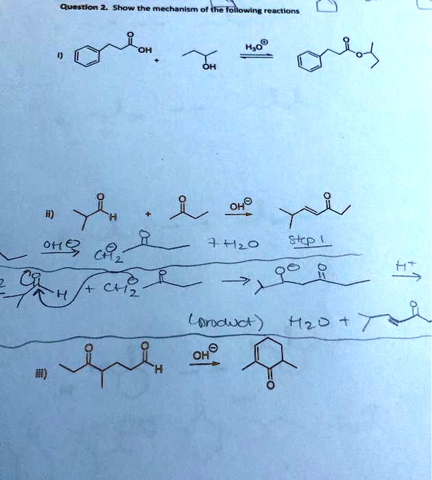 SOLVED: Question 2: Show the mechanism of the following reactions. H2O OH O2 H2O2 HCl H2O OH