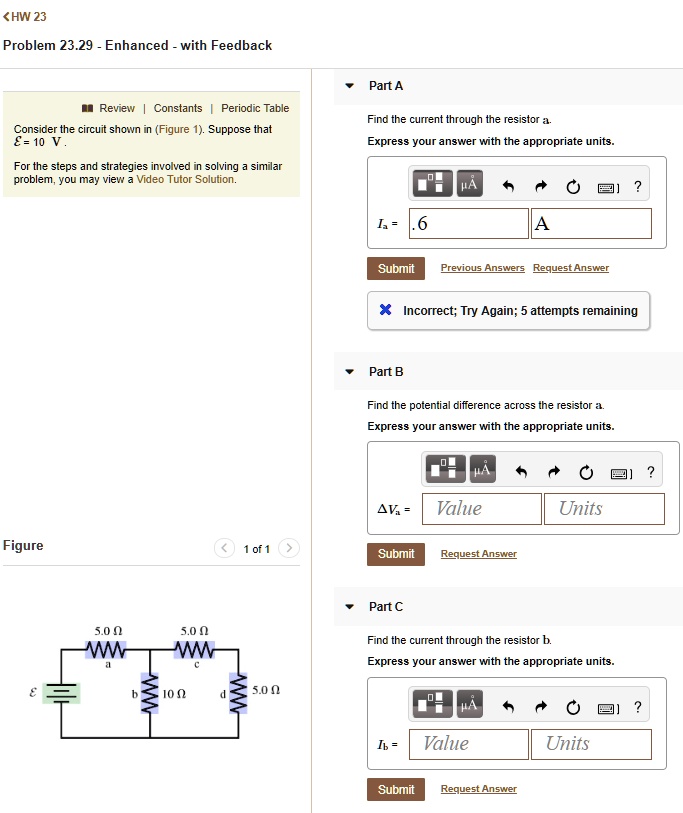 SOLVED: HW 23 Problem 23.29 Enhanced with Feedback Part A Review Constants Periodic Table Find ...