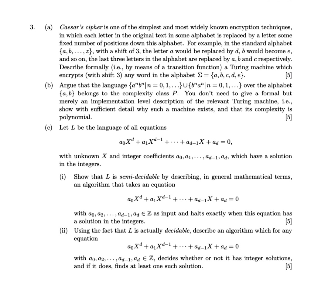 Solved A Caesars Cipher Is One Of The Simplest And Most Widely Known Encryption Techniques