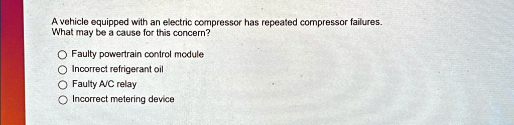 A vehicle equipped with an electric compressor has repeated compressor ...