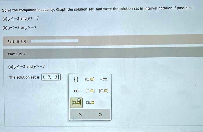 SOLVED:Solve the compound inequallty. Graph the solution set, and write the solution set In ...