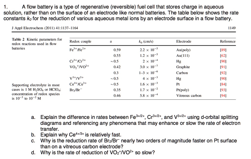 a flow battery is a type of regenerative reversible fuel cell that ...