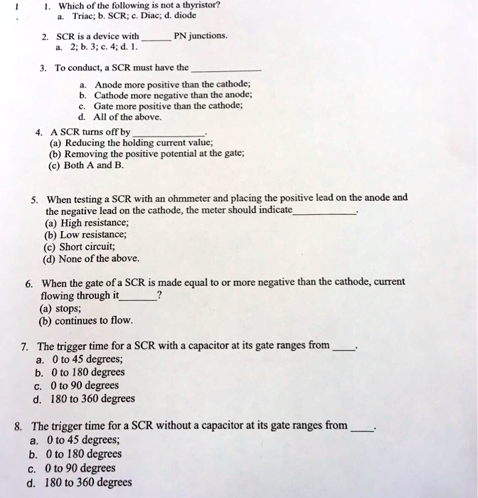 1 which of the following is not a thyristor atriacbscrcdiacddiode 2scr ...