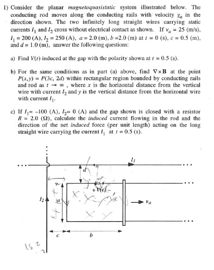 SOLVED: l Consider the planar magnetoquasistatic system illustrated ...
