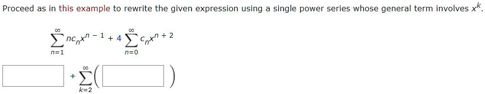 proceed as in this example to rewrite the given expression using a ...