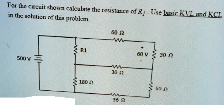 For the circuit in the following image, please calculate the resistance in resistor number 1 ...