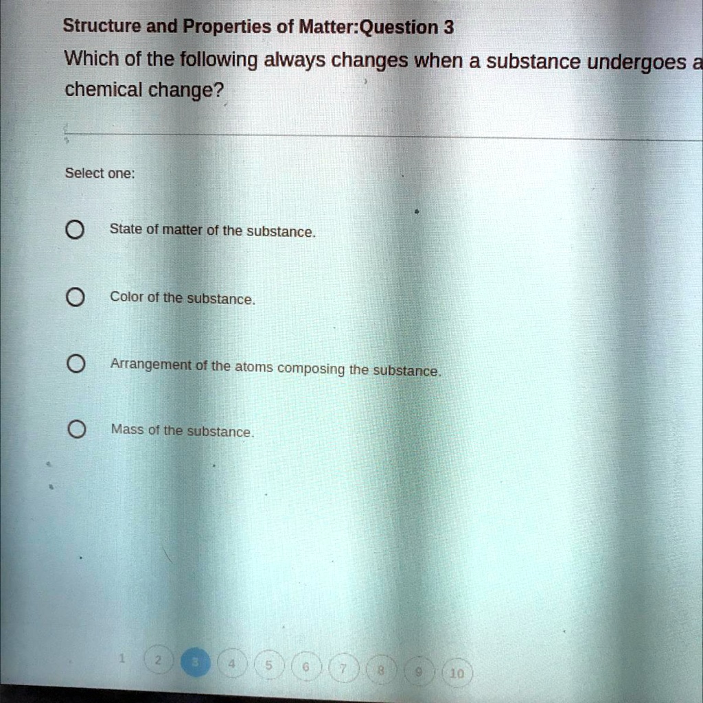 help fastwhich of the following always changes when a substance ...