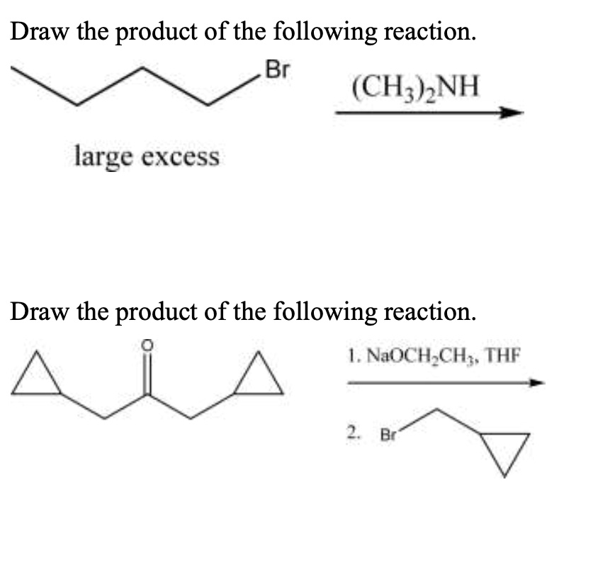 SOLVED: Draw the product of the following reaction: Br(CH2)NH large ...