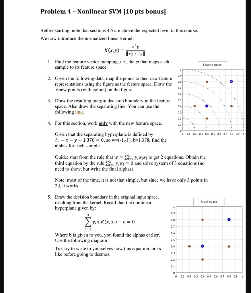 Problem 4 - Nonlinear SVM [10 pts bonus] Before starting, note that ...