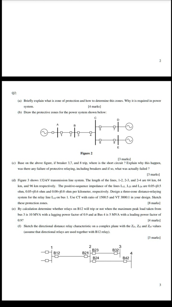 Q2: (a) Briefly explain what is zone of protection and how to determine ...