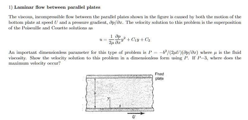 VIDEO solution: Laminar flow between parallel plates The viscous ...
