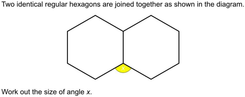 Two identical regular hexagons are joined together as shown in the ...