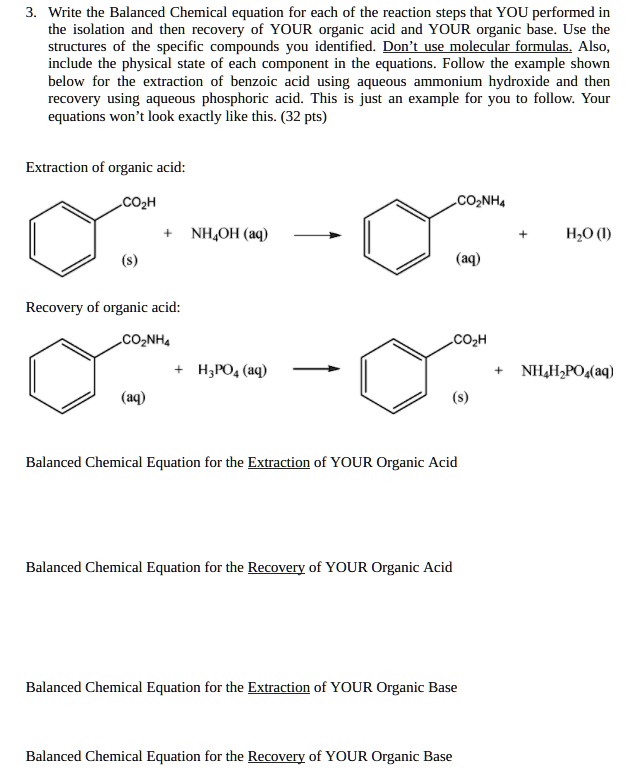 SOLVED:Write the Balanced Chemical equation for each of the reaction ...
